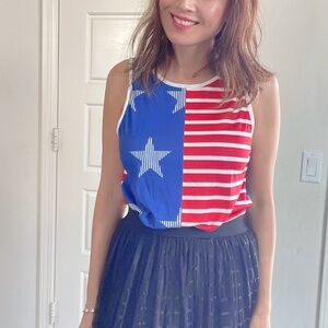 Tops | Stars Stripes Print Festive Tank Top | Poshmark